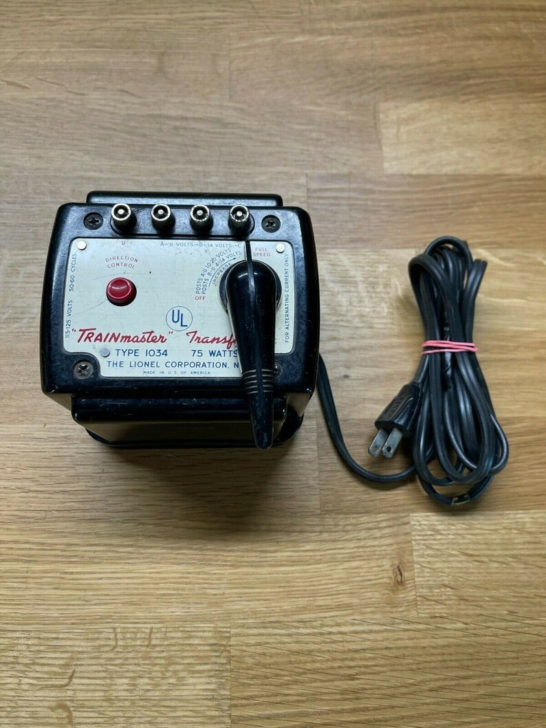 LIONEL TRAINMASTER 75 Watts TRANSFORMER Type 1034 Tested - Etsy