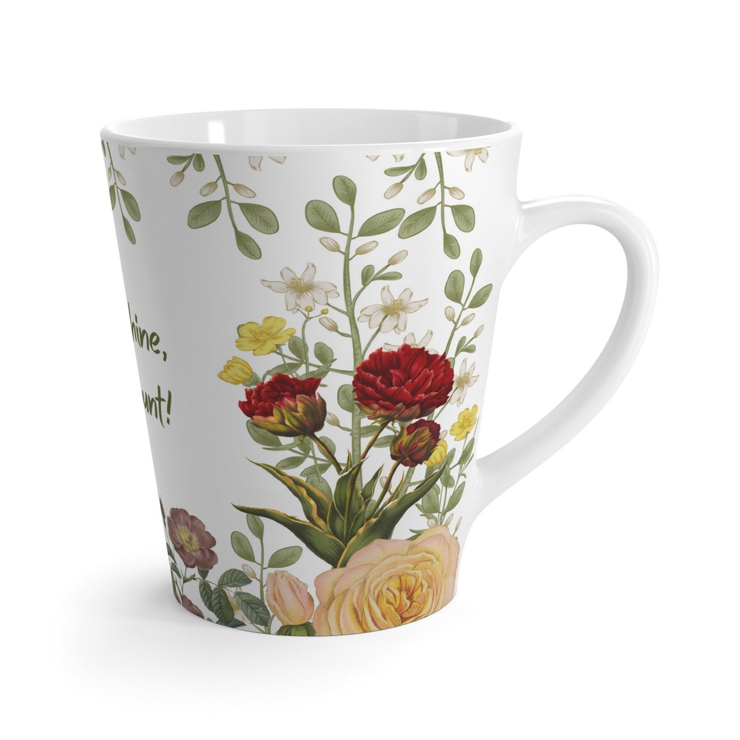 Wildflower Coffee Mug, Pressed Flower Mug, Pastel Floral Nature Mug ...