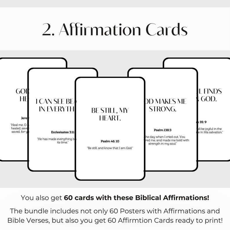 CHRISTIAN POSTERS & Bible Affirmation CARDS, Bible Verse Poster Bible ...