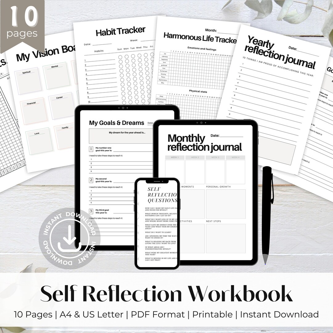 SELF REFLECTION WORKBOOK Daily Reflection, Self Reflection Journal ...