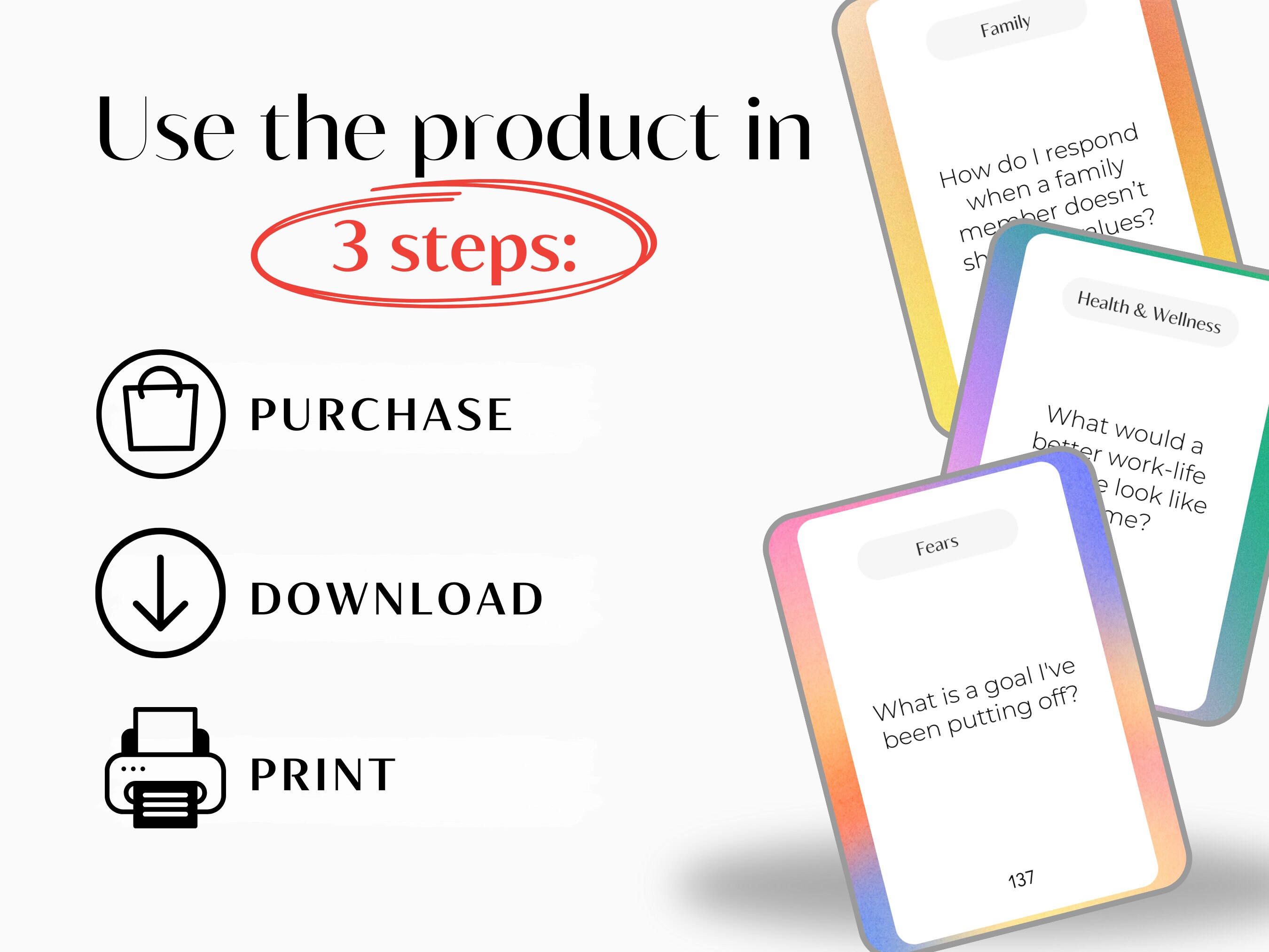 325 SELF-REFLECTION Digital Cards With Tasks and a Free GIFT Self ...