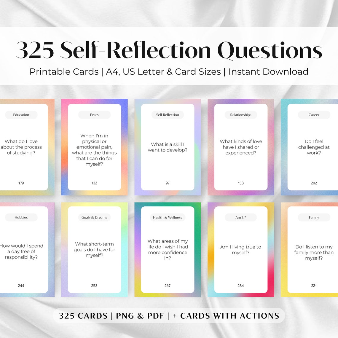 SELF-REFLECTION Digital Cards Journal Self Reflection Questions ...