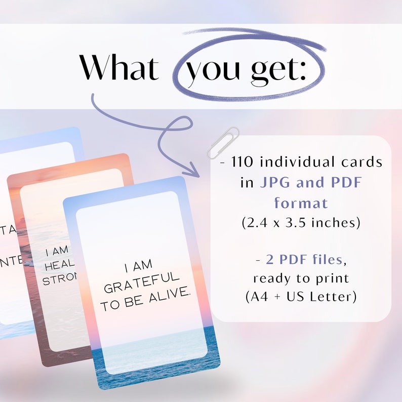 I AM Affirmation Cards | Digital Download, Printable Affirmation Set ...