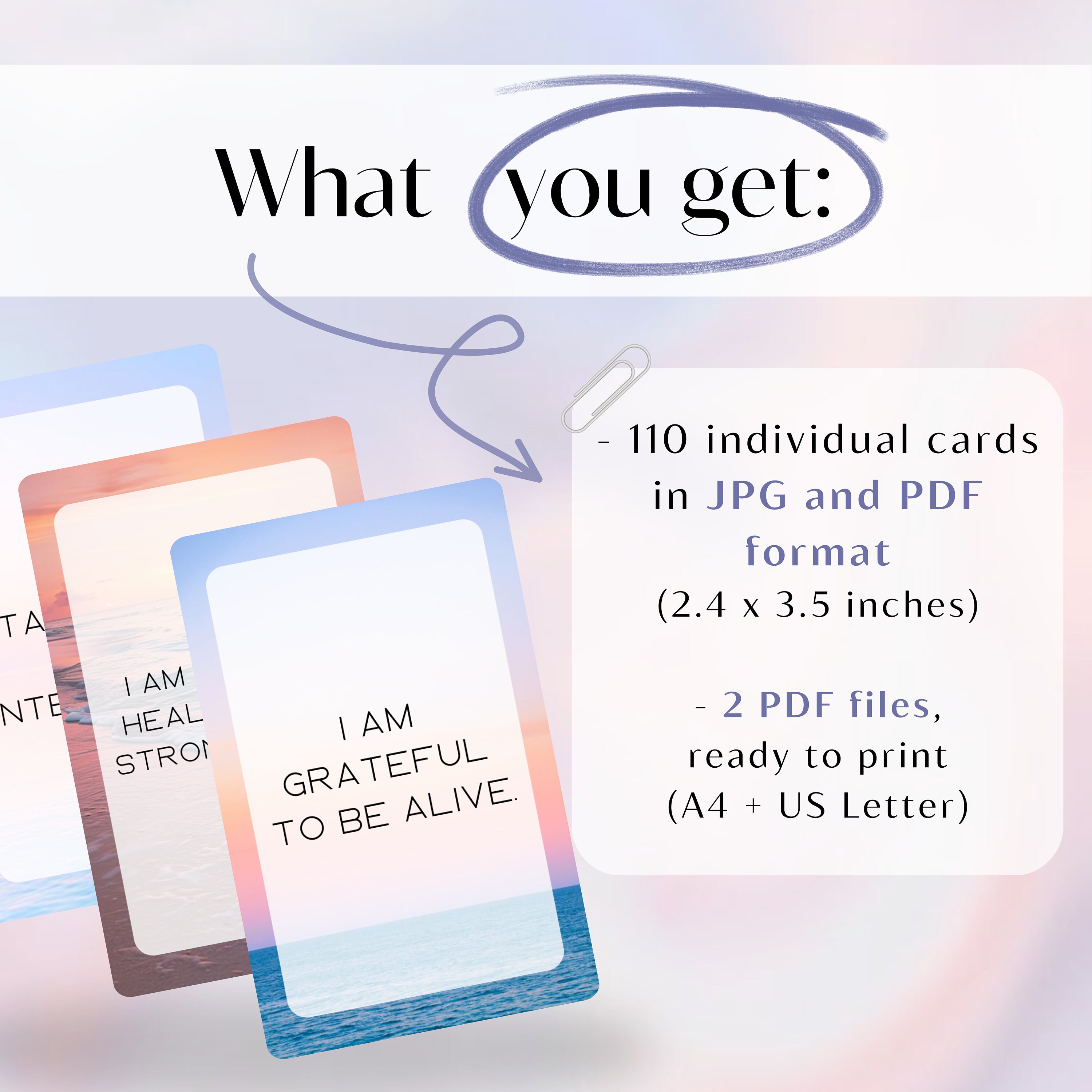 I AM Affirmation Cards Digital Download, Printable Affirmation, Self ...