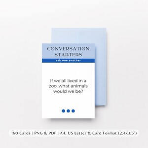 FAMILY CONVERSATION STARTERS | Bonding Cards for Family, Conversation ...