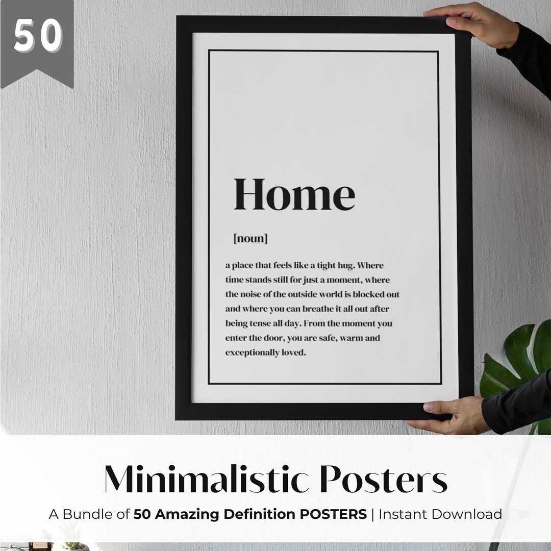 Definition Posters: Minimalist Wall Art Prints (digital Download) - Etsy