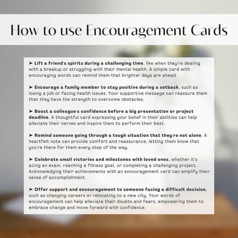 Motivational Cards | Encouragement Cards, Positive Note Cards for ...
