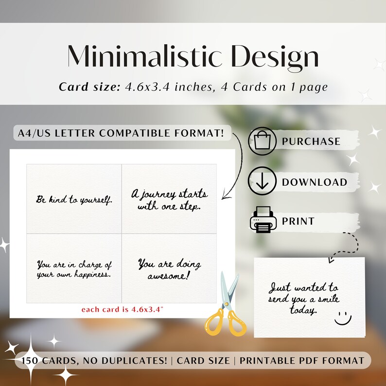 Motivational Cards | Encouragement Cards, Positive Note Cards for ...