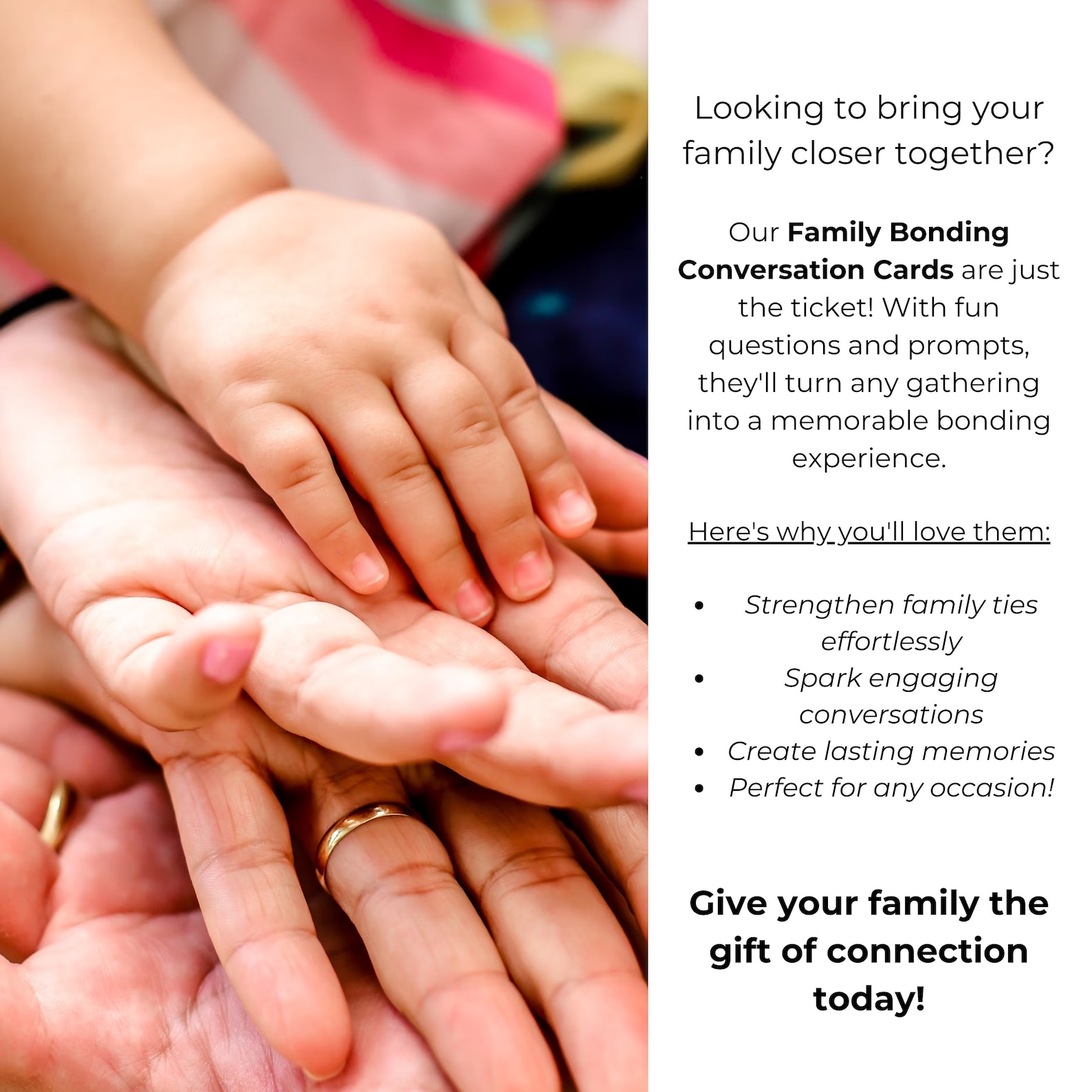 FAMILY CONVERSATION STARTERS | Bonding Cards for Family, Conversation ...