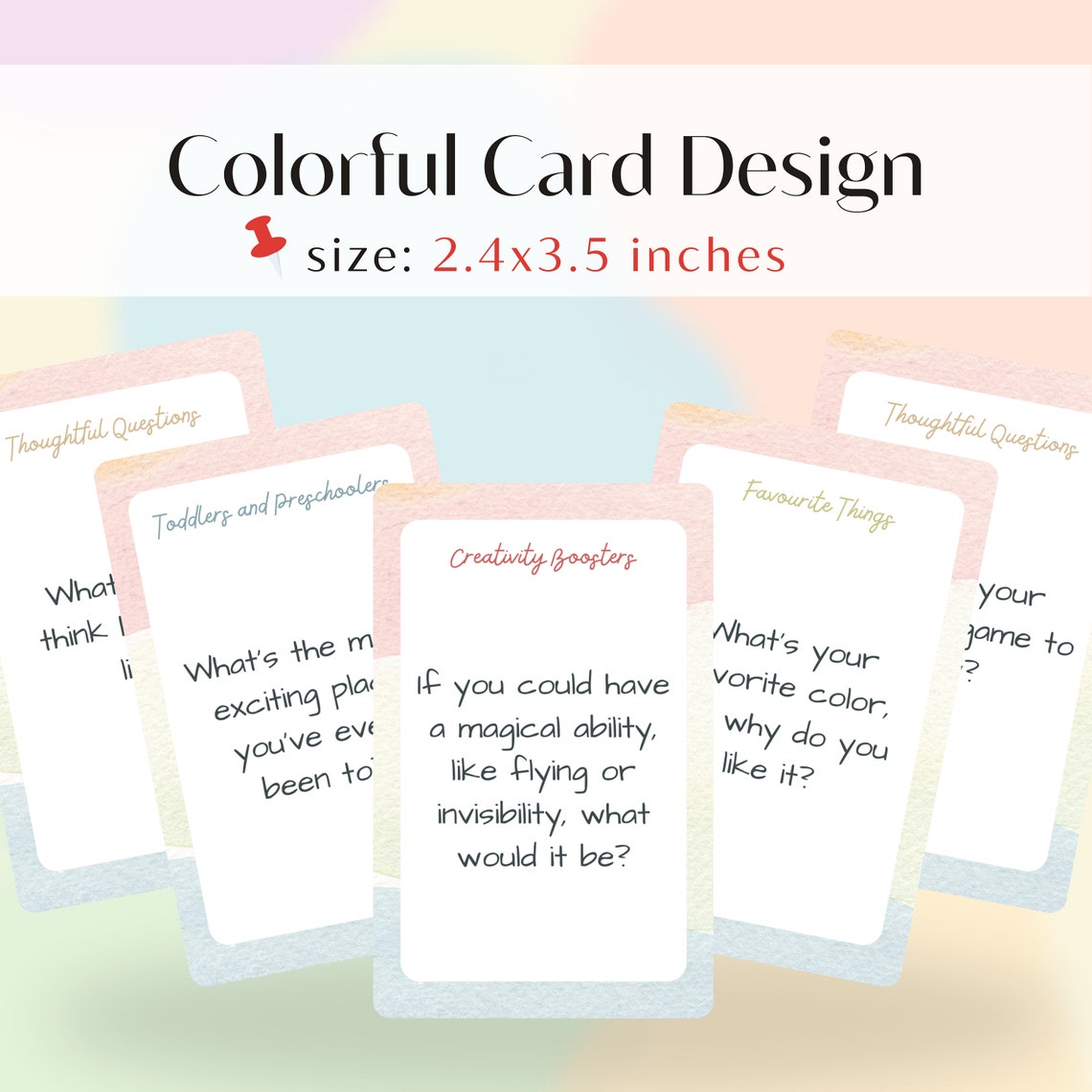 Kids CONVERSATION CARDS & AFFIRMATIONS for Children Communication Cards ...