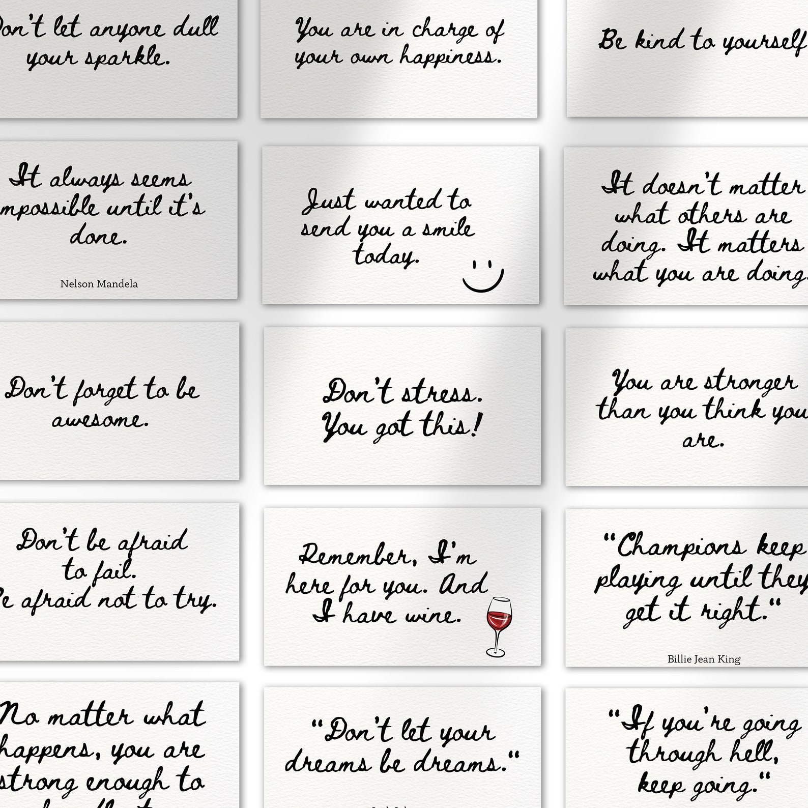 Motivational Cards | Encouragement Cards, Positive Note Cards for ...