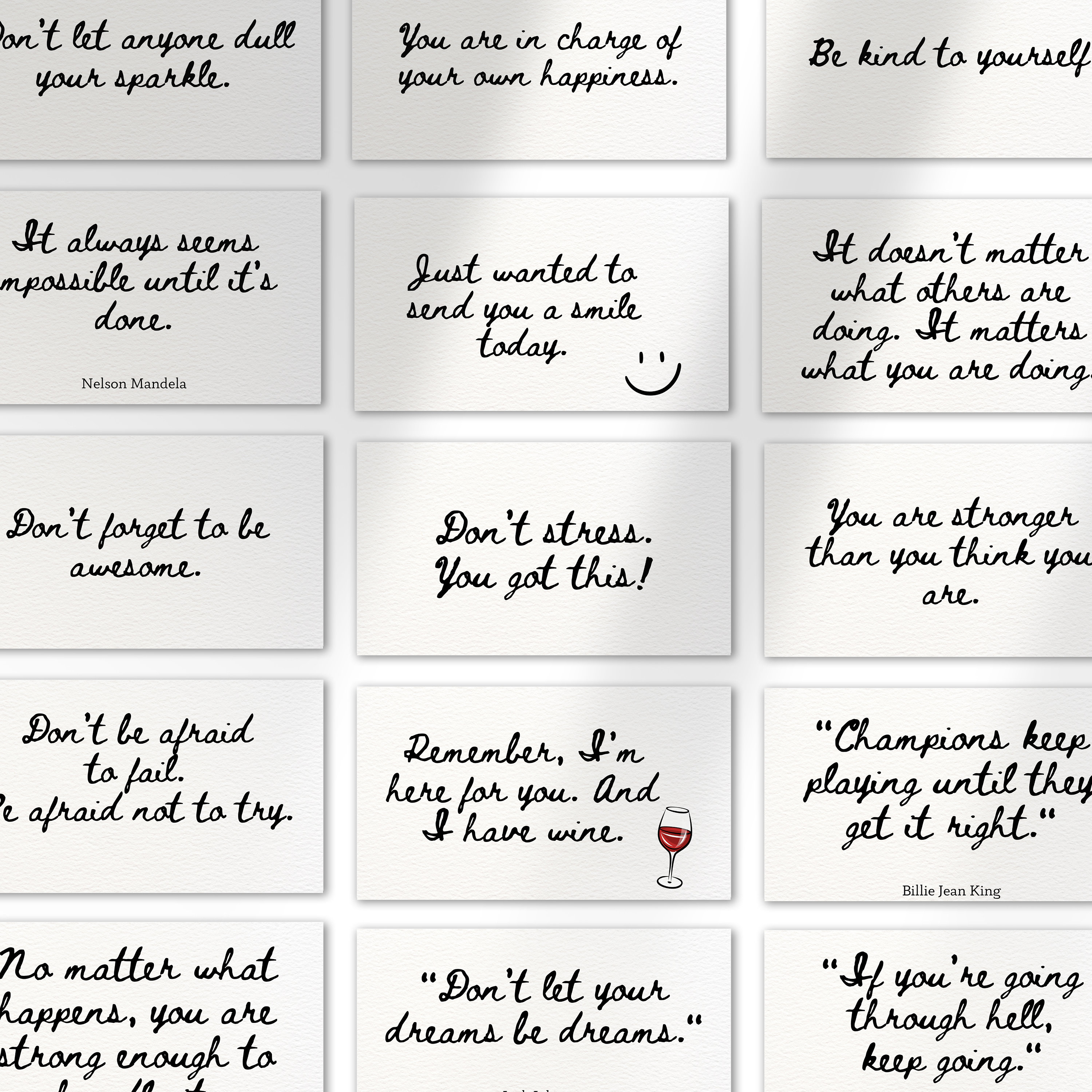Motivational Cards | Encouragement Cards, Positive Note Cards for ...