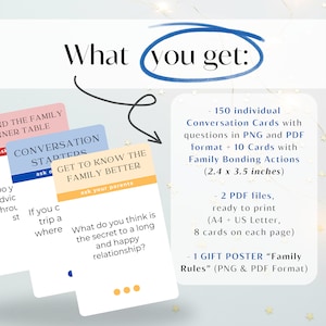 FAMILY CONVERSATION STARTERS | Bonding Cards for Family, Conversation ...