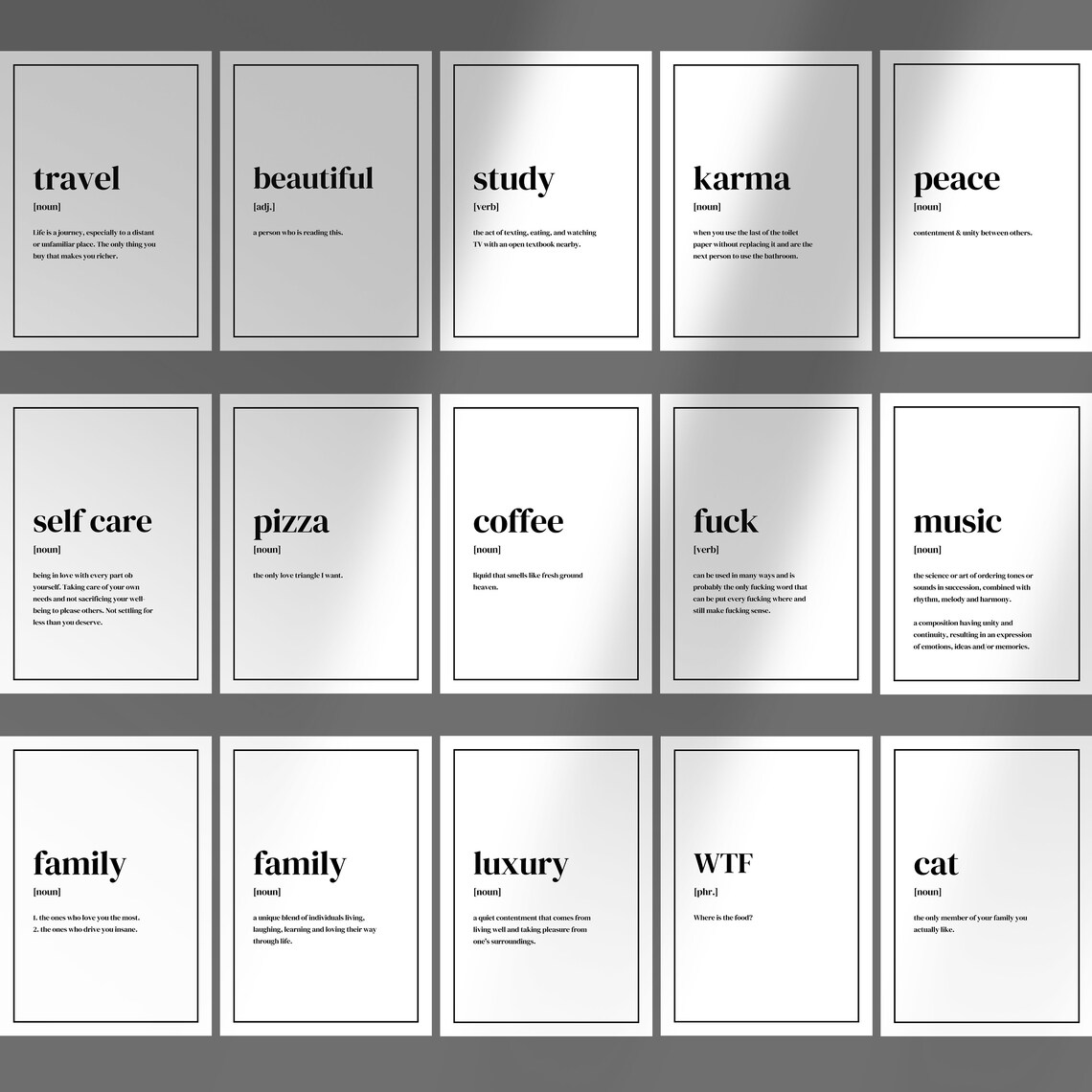 DEFINITION POSTERS Poster Definition Print, Gift, Wall Decor, Printable ...