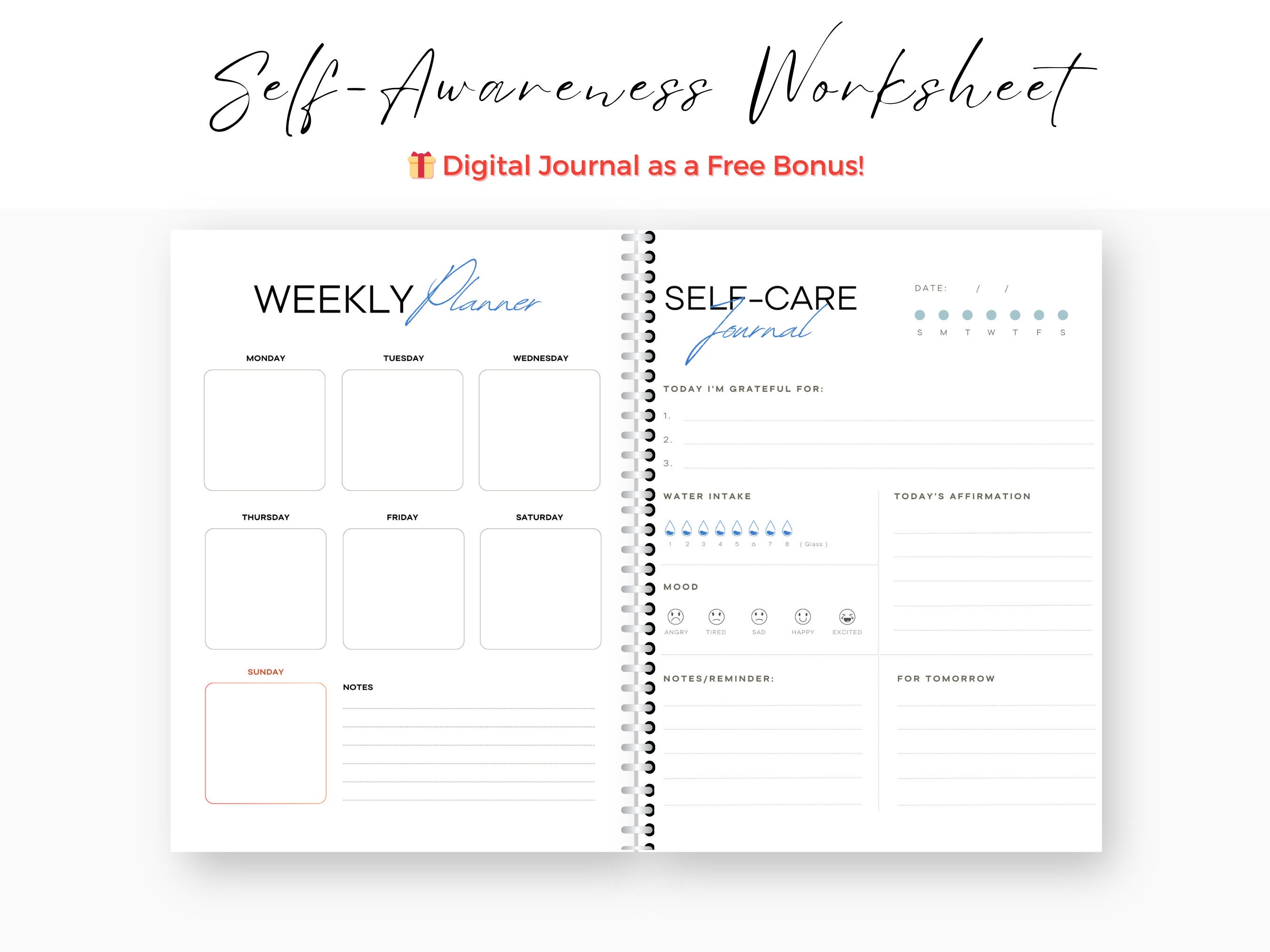 325 SELF-REFLECTION Digital Cards With Tasks and a Free GIFT Self ...