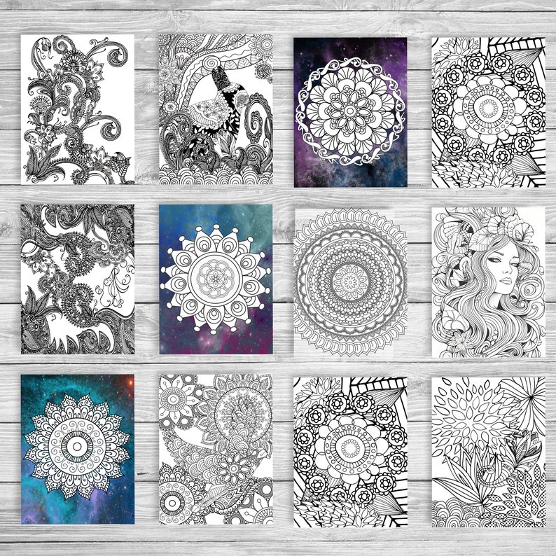 500 Coloring Pages for Adults & Teenagers, Adult Coloring Pages, Master ...