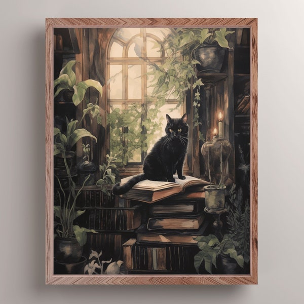 Cottage Library Print - Etsy