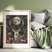 Stag Under the Full Moon Art Print, Forestcore Wall Art, Dark ...