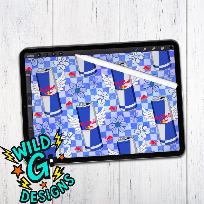 Red Bull Seamless File (digital Download) - Etsy