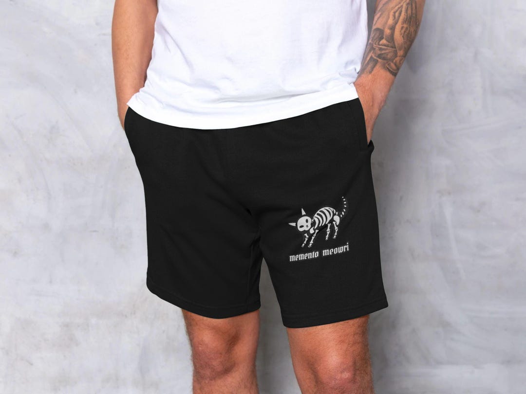 Goth Skeleton Shorts, Gothic Loungewear Shorts, Gym Shorts for Men ...