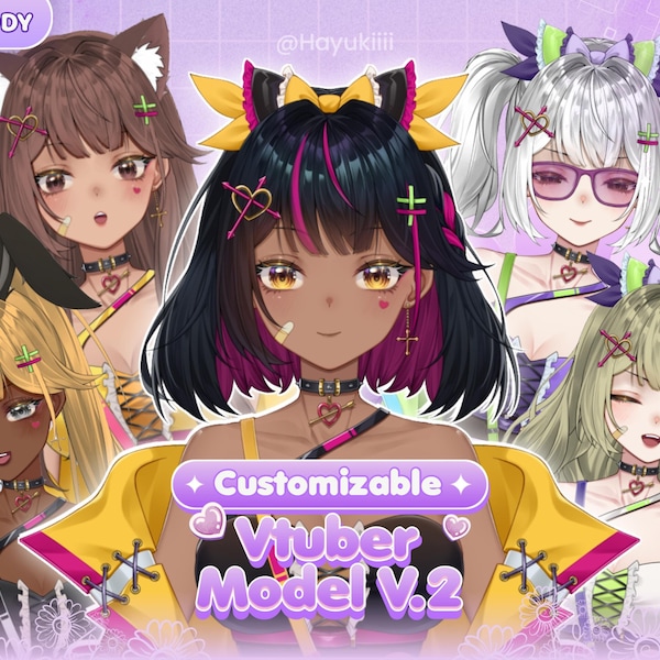 CUSTOM Live2d Vtuber Model Live2d Vtuber Commission Vtuber Design Live2d Vtuber Rig Live2d ...