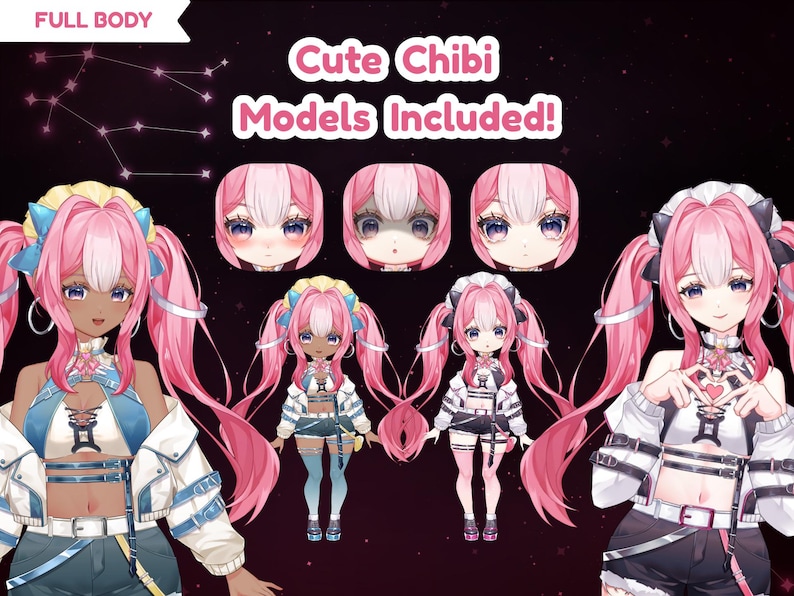Live2d Vtuber Model | Gemini the Zodiac Vtuber, Fully Rigged, Vtube ...