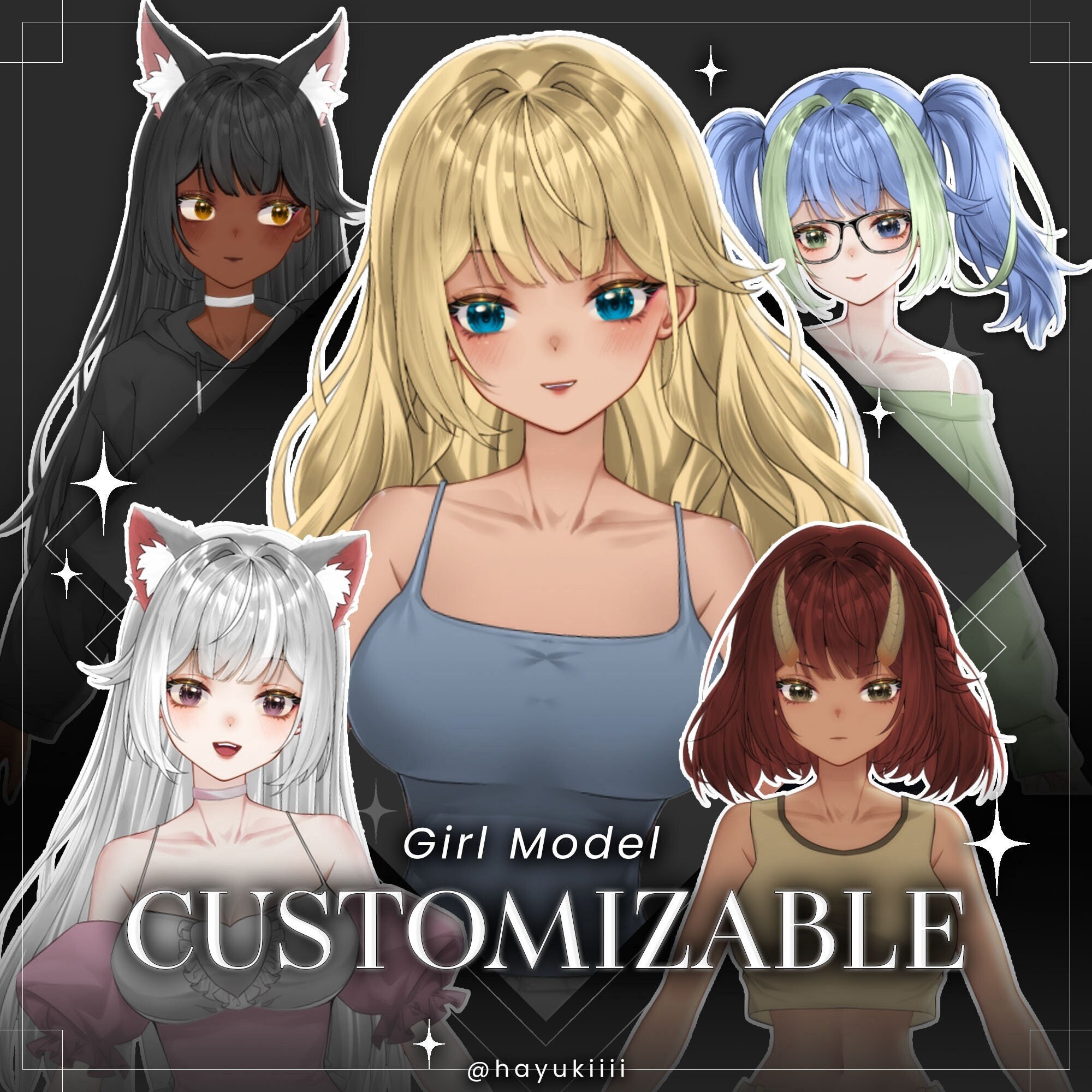 Premade Vtuber Model, 2D Vtuber, Kawaii Vtuber, Twitch Vtuber, Vtuber ...