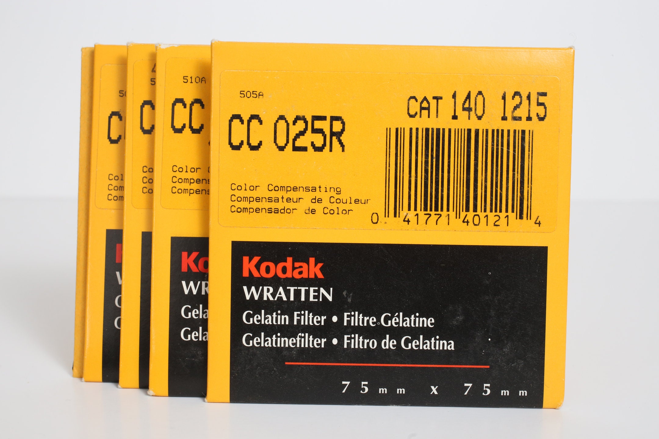 5x Kodak Red Color Compensating 75mm X 75mm Wratten Gelatin 3 Filters ...