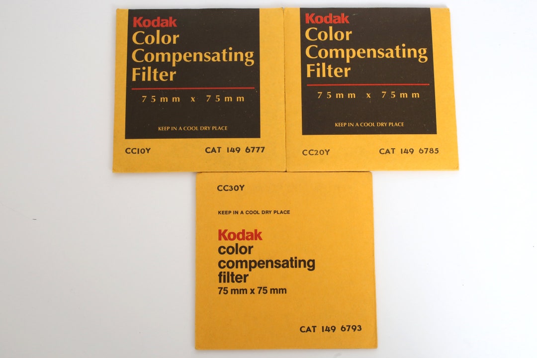 Kodak Yellow Color Compensating 75mm X 75mm Wratten Gelatin 3 Filters ...