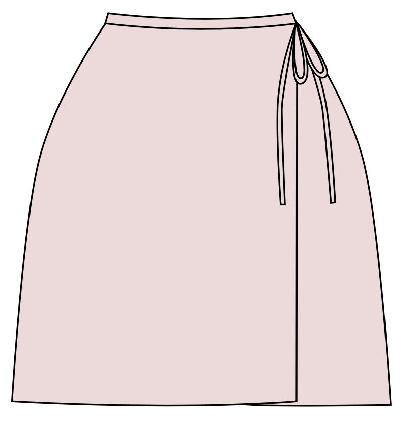 Wrap Skirt Sewing Pattern | Size 0-16 | Easy Printable PDF Pattern ...