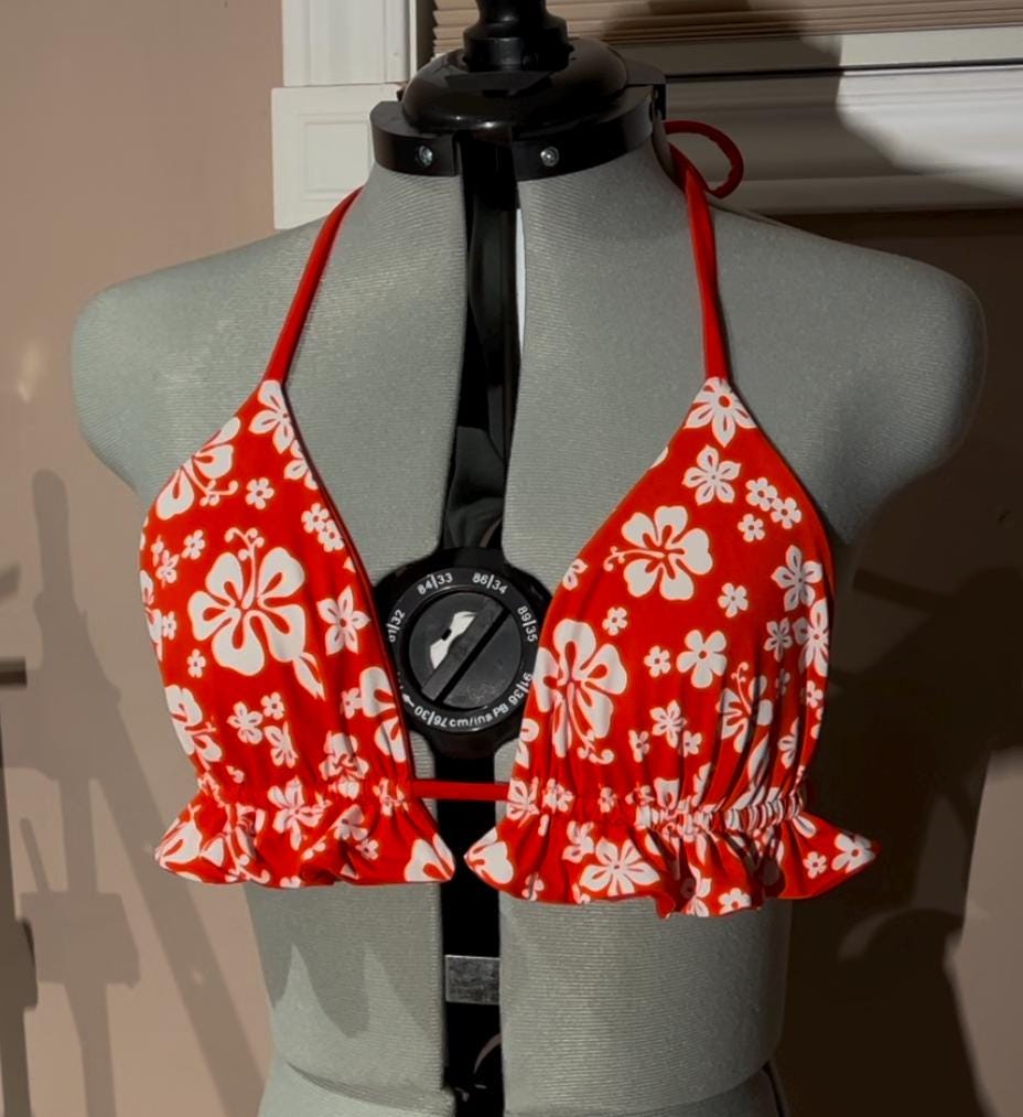 Ruffle Triangle Bikini Top PDF Sewing Pattern | Dani Style | Size XS ...