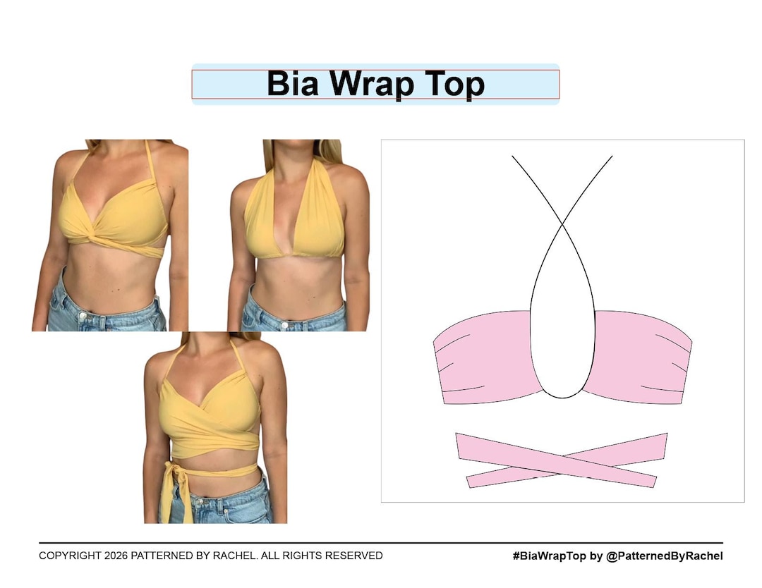 Wrap Top PDF Sewing Pattern | Beginner Friendly | 10+ Ways to Wear ...