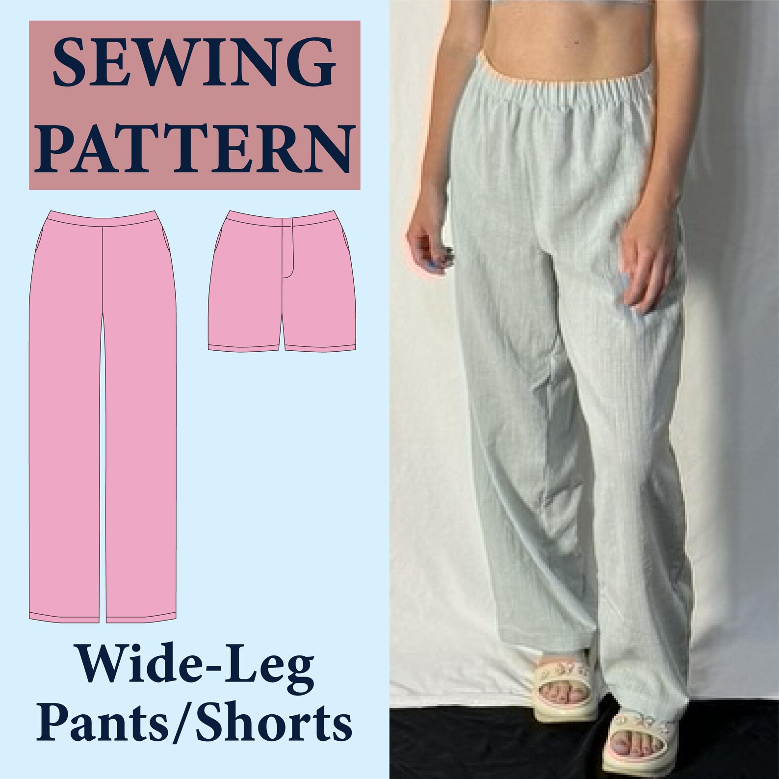 Linen Sewing Pattern Bundle | DIY Linen Pants, Men's Shorts, and Wrap ...