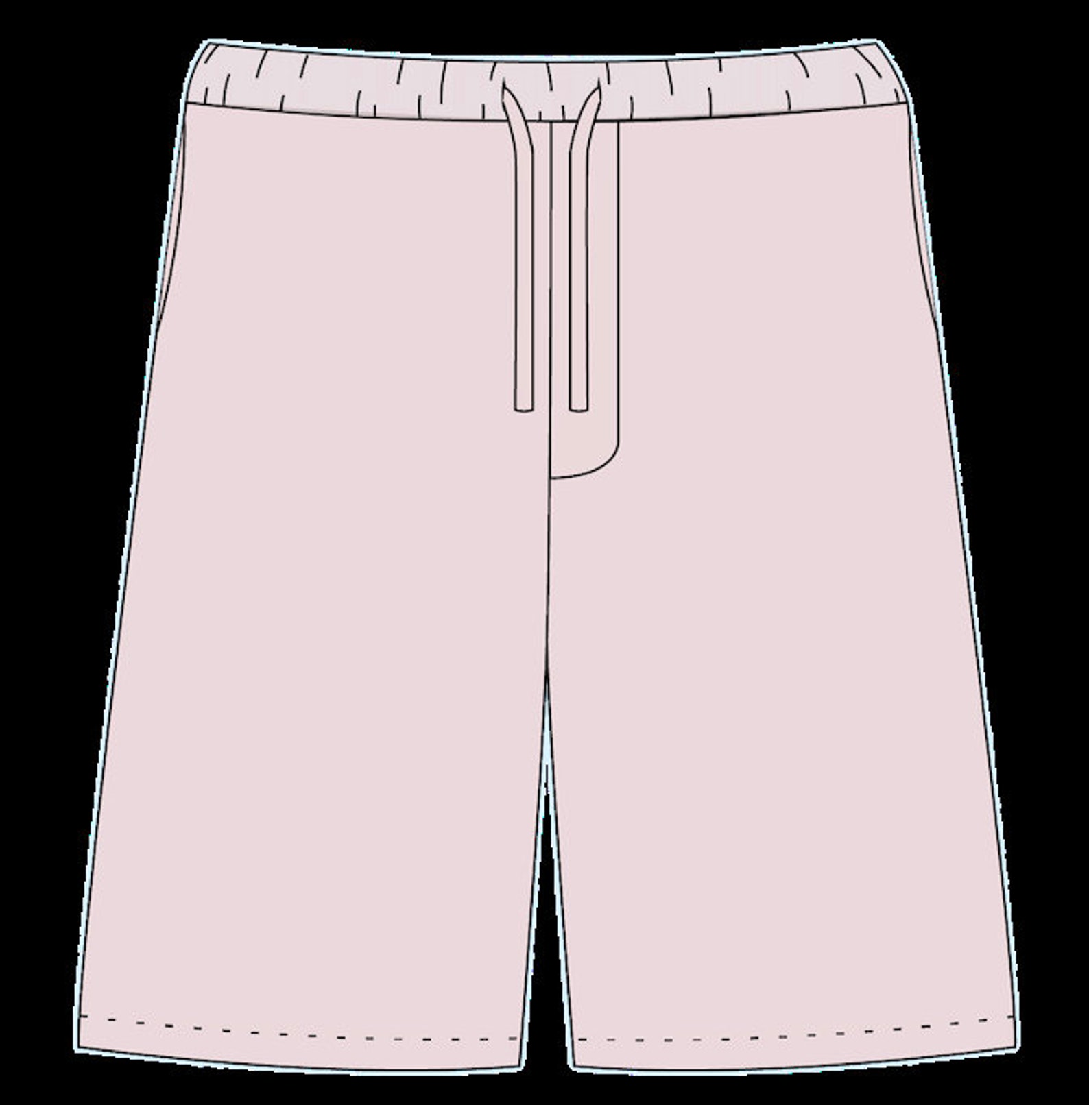 Men's Shorts Sewing Pattern. DIY Linen Shorts Pattern With Elastic ...