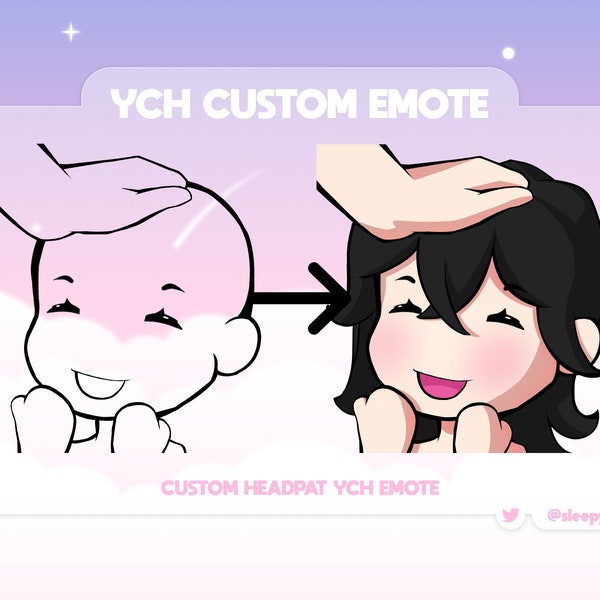 Headpat Twitch Emote - Etsy