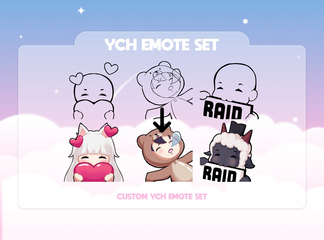 YCH Emote Basis Set Custom Emotes Pack Provision für dein - Etsy.de