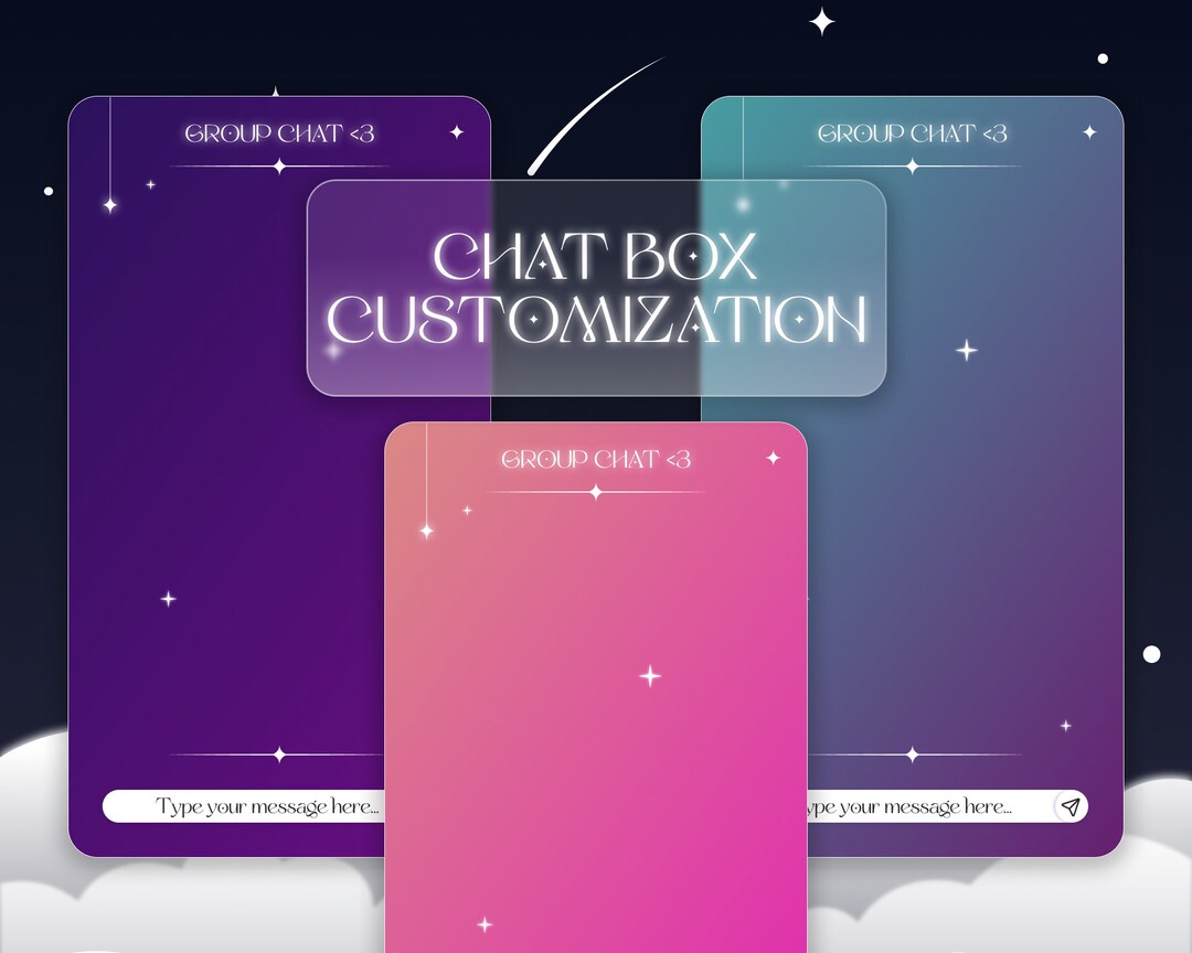 Animated Gradient Celestial Chat Widget and Bubbles | Aesthetic Ready ...