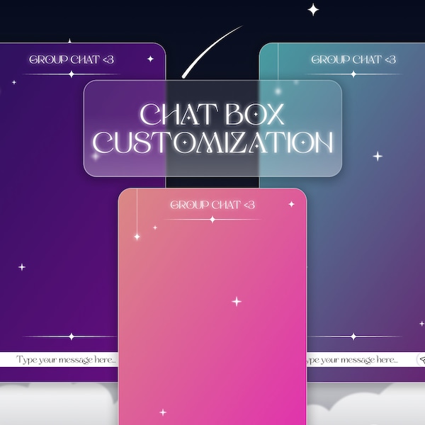 Animated Gradient Celestial Chat Widget and Bubbles Aesthetic Ready to ...