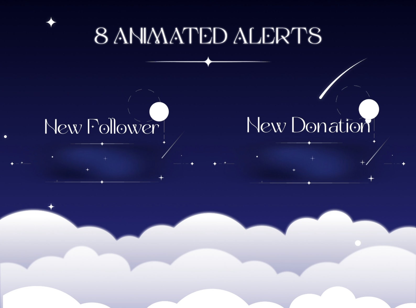 Animated Celestial Twitch Pack Overlay | Aesthetic Ready to Use Twitch ...