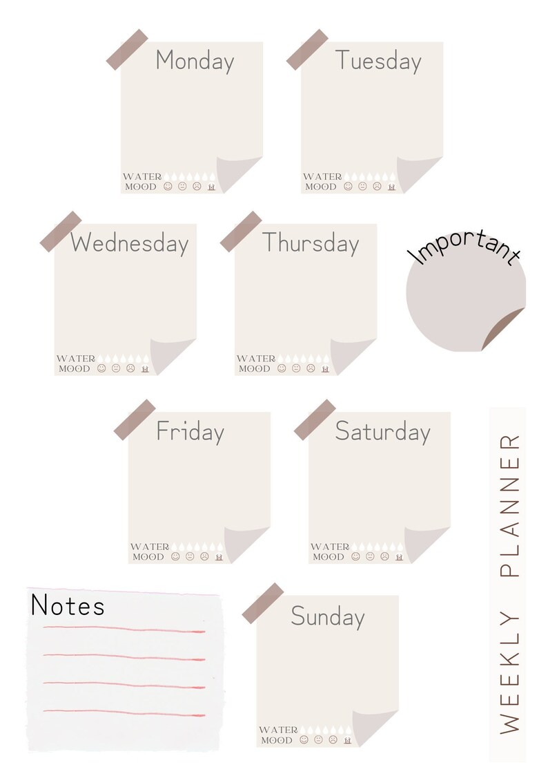 Luxe Stripped Aesthetic Weekly Planner Goodnotes Notability iPad ...