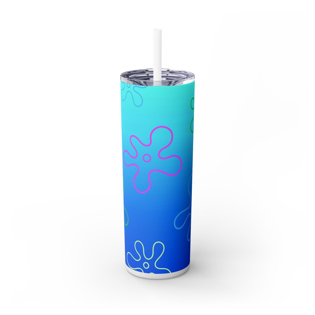 Spongebob Themed Tumbler With Straw, 20oz - Etsy
