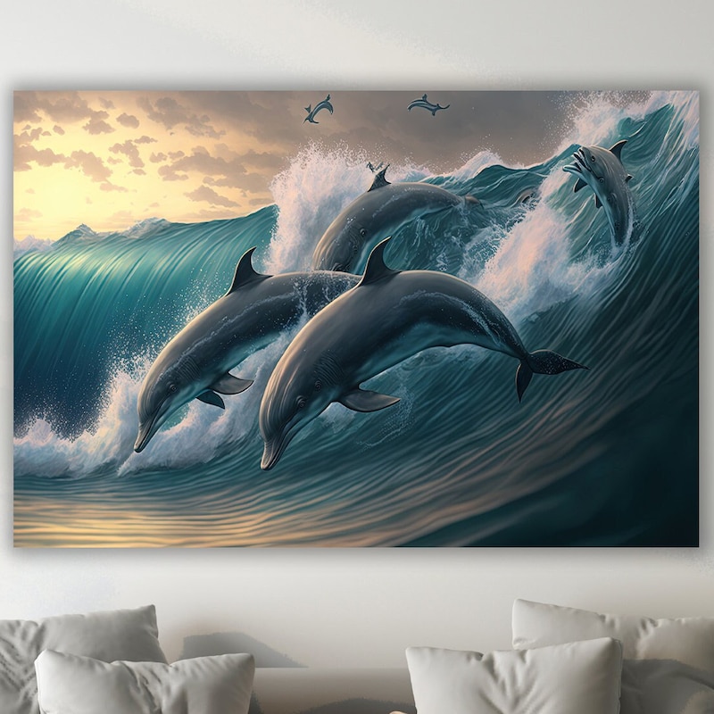 Dolphin Art - Etsy