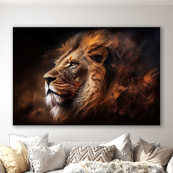 Lion Print - Etsy