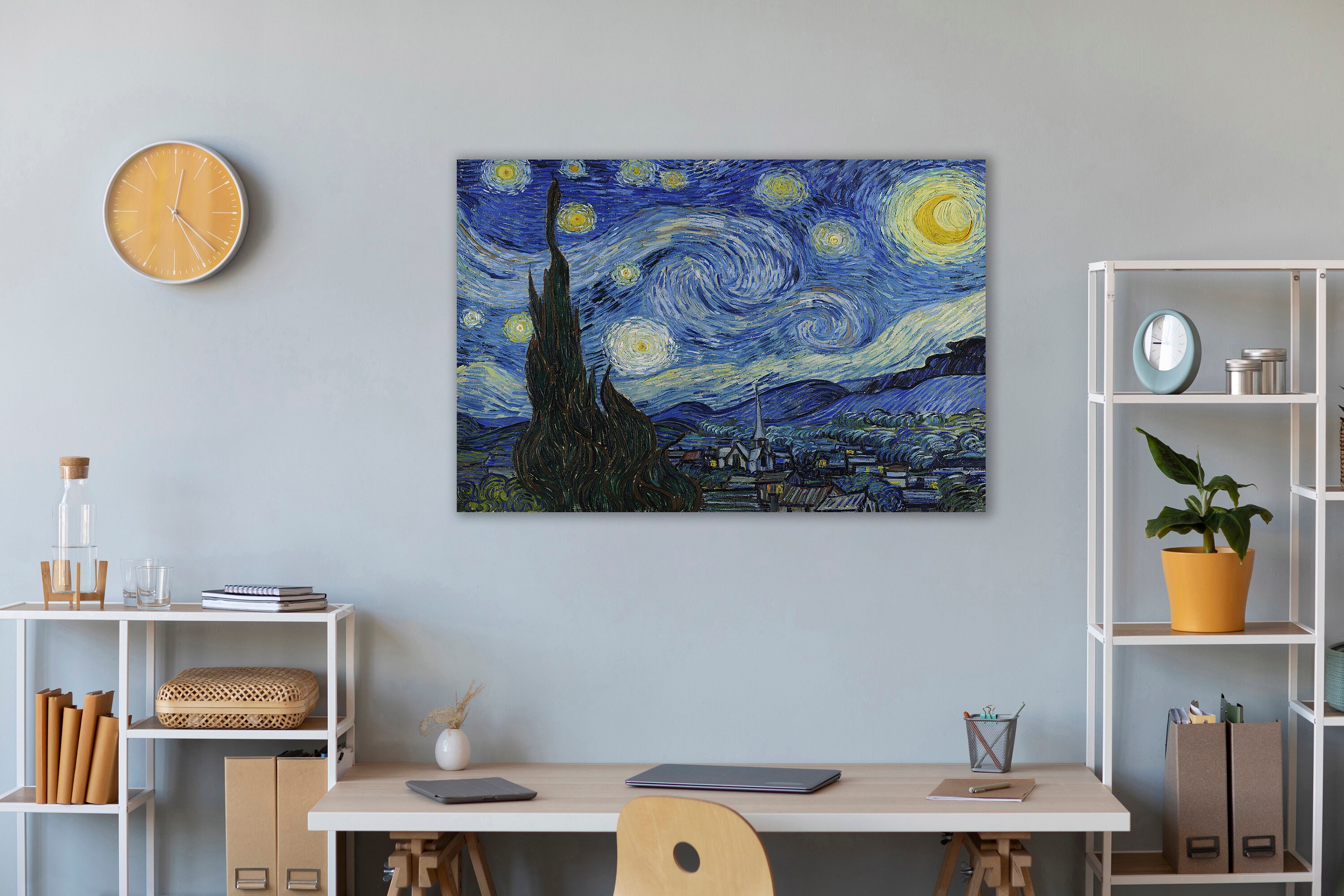 Vincent Van Gogh Starry Night 1889, Starry Night Wall Decor, Home Decor ...