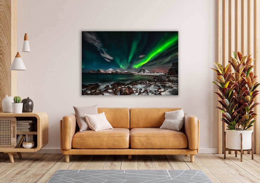 Northern Lights, Northern Lights Print, Northern Lights Decor, Aurora ...