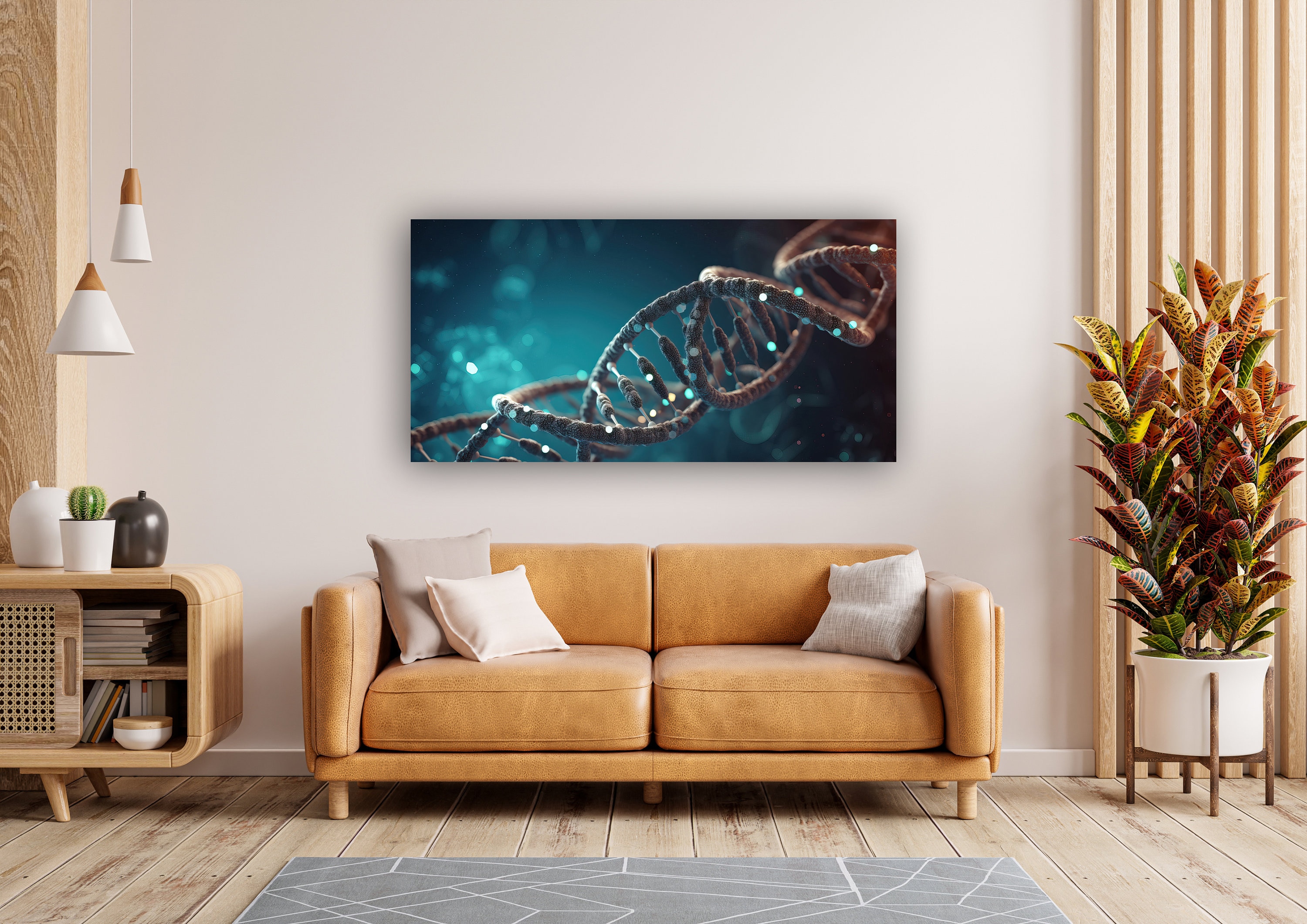 DNA Wall Decor, Biotechnology Canvas Print, Science Wall Art, Sciecne ...