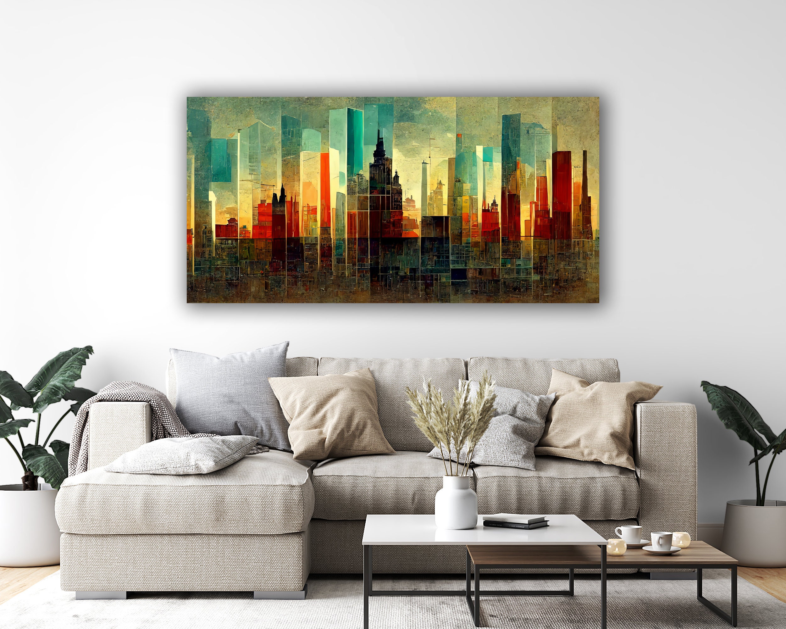 Newyork Cityscape Decor Modern City Wall Decor City Wall - Etsy