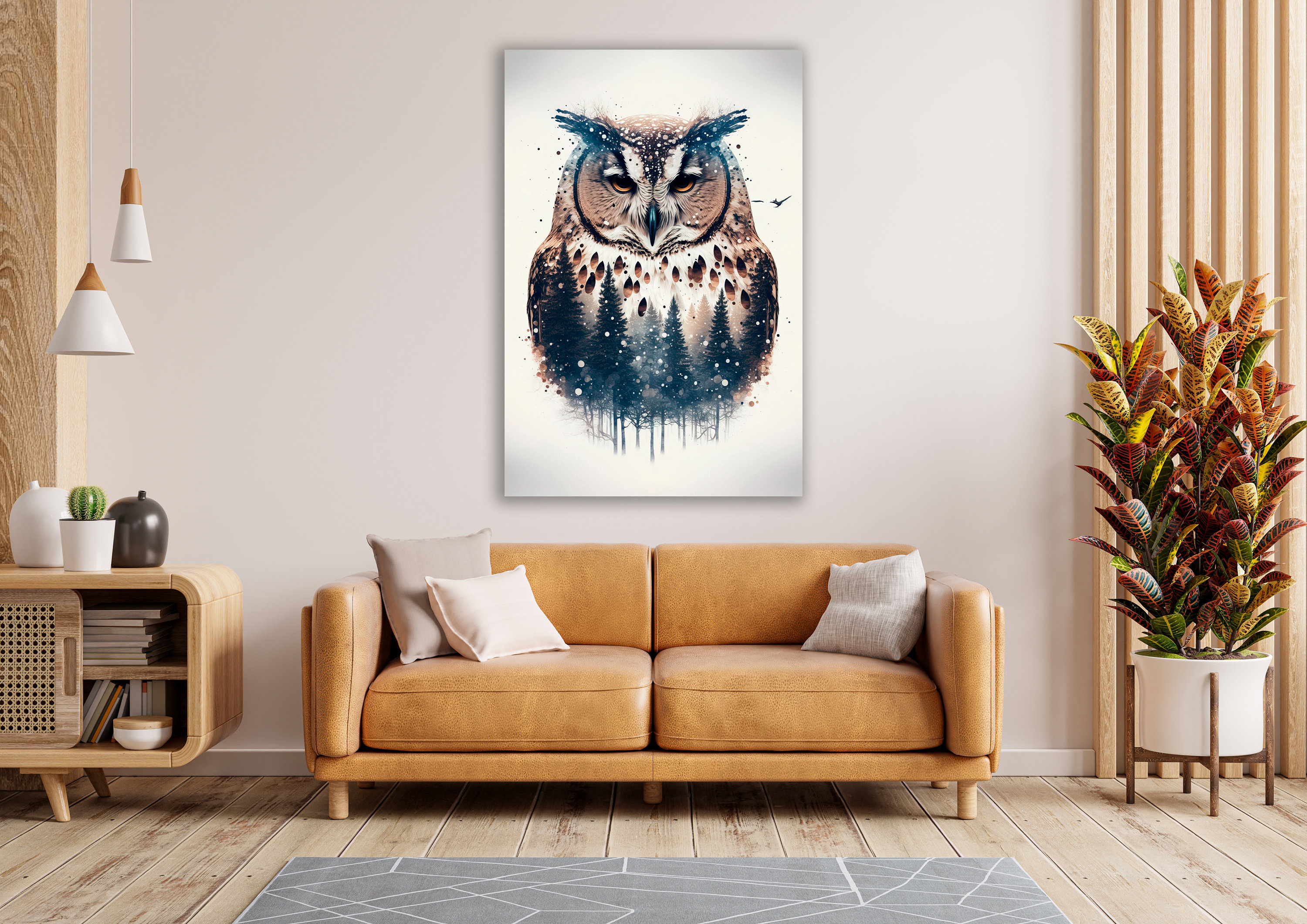 Owl Artwork Owl Wall Decor Owl Canvas Print Owl Lover - Etsy