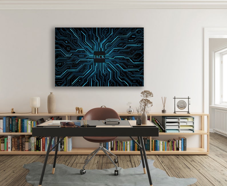 Custom Circuit Board, Personalized Chip Wall Art, Computer Science Gift ...