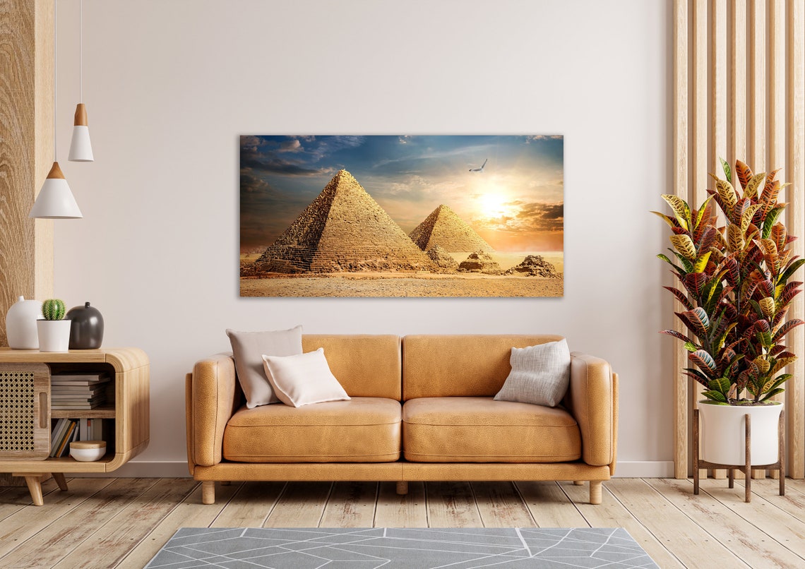 Sunset Egypty Pyramid Wall Decor, Pyramid Wall Decor, Egypt Wall Decor ...